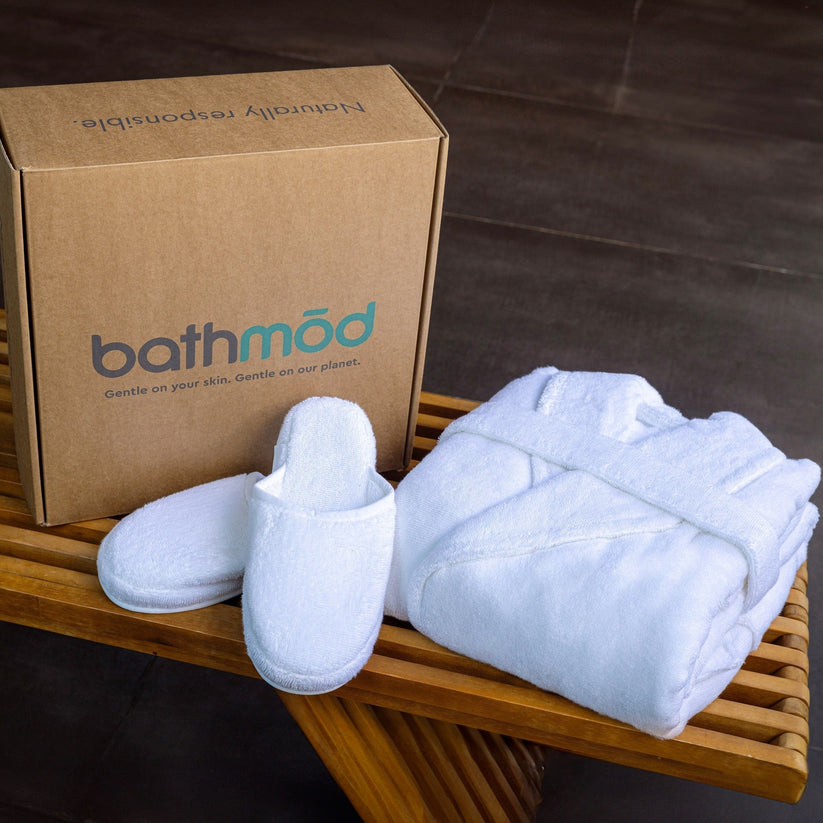Luxury Organic Robe & Slipper Set | Home Spa – ShopPurpleUmbrella